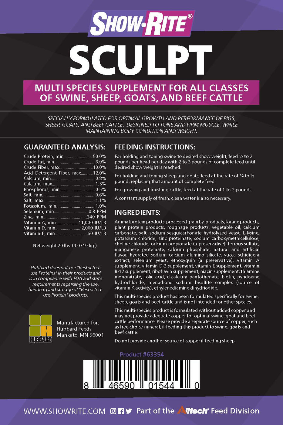 Show-Rite® Sculpt Multi-Species Supplement from Alltech